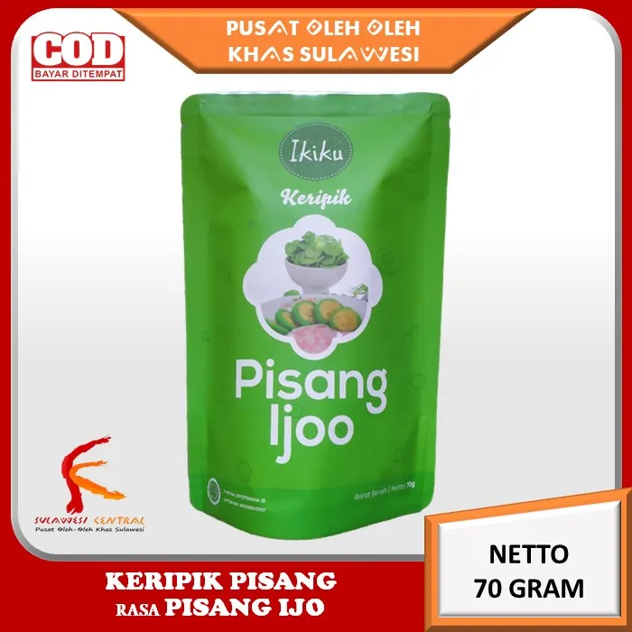 Keripik Pisang Rasa Pisang Ijo IKIKU Khas Sulawesi 70 gr | Lazada Indonesia