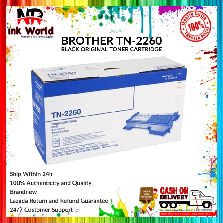 Brother TN-2260 Black Original Toner Cartridge High Yield TN2260 ...
