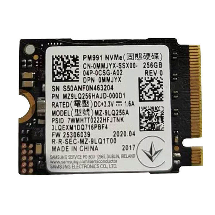SSD อะไหล่ Samsung PM991 512GB M.2 2230 NVMe สำหรับแล็ปท็อปพื้นผิว ...