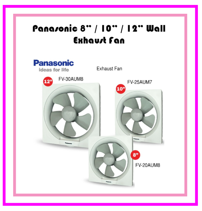 Panasonic 8" / 10" / 12" Wall Type Exhaust Fan | Lazada