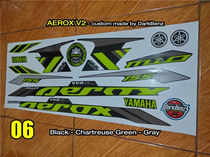 New Aerox 155 Version 2 Quality Stock Sticker Decals with Free ...