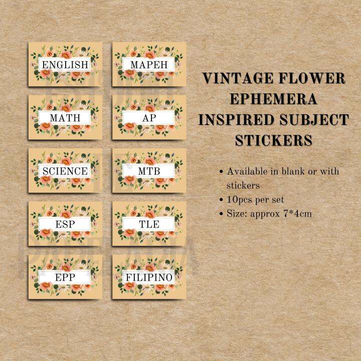 Vintage Flower Subject Stickers | Lazada PH