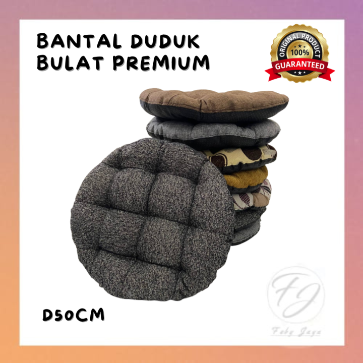 BANTAL DUDUK BULAT PREMIUM DIAMETER 50CM BAHAN SOFA BERKUALITAS TEBAL ...