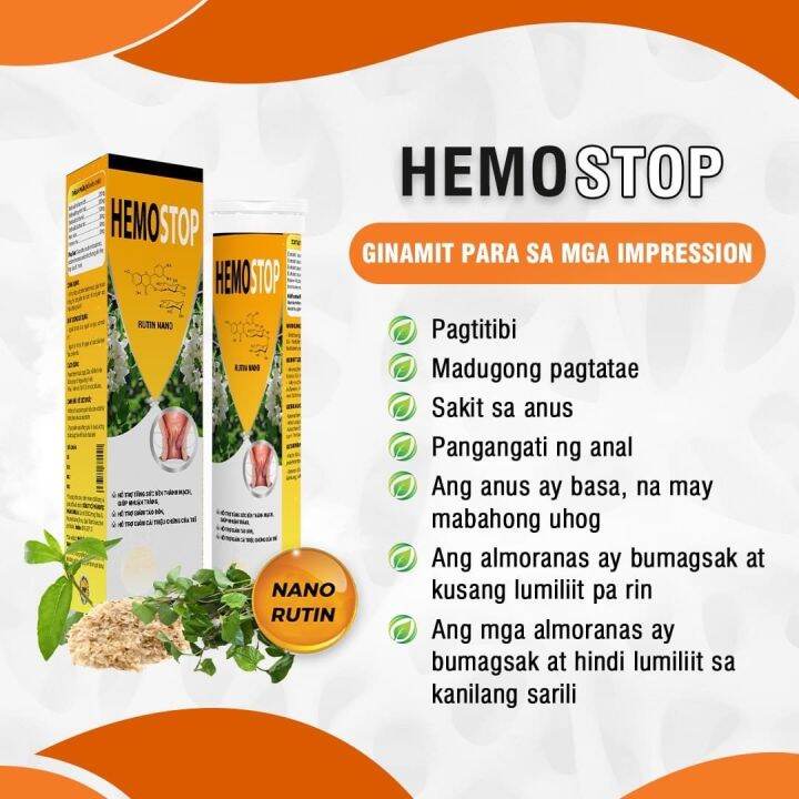 Original HemoStop 20 Effervescent Tablets For Hemorrhoids | Lazada PH