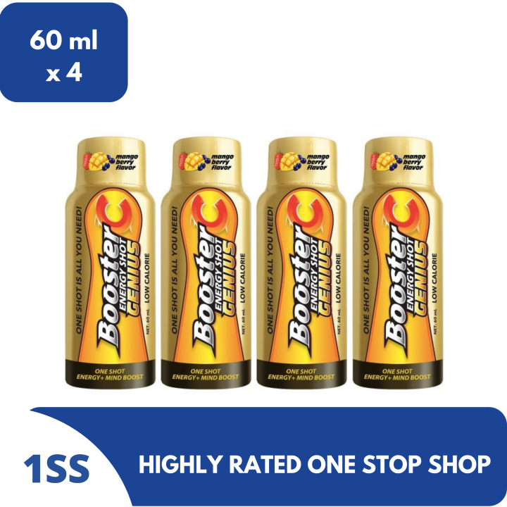 Booster C Energy Shot Genius, 60ml set of 4 | Lazada PH
