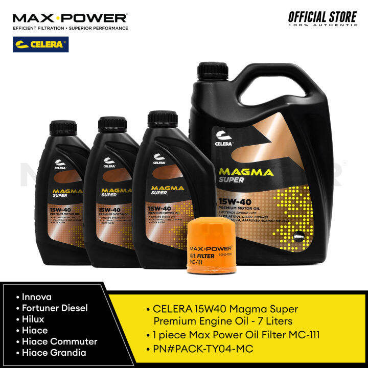 CELERA Magma Super 15W40 Premium Car Engine Oil JM07008/JM07009 + MAX ...