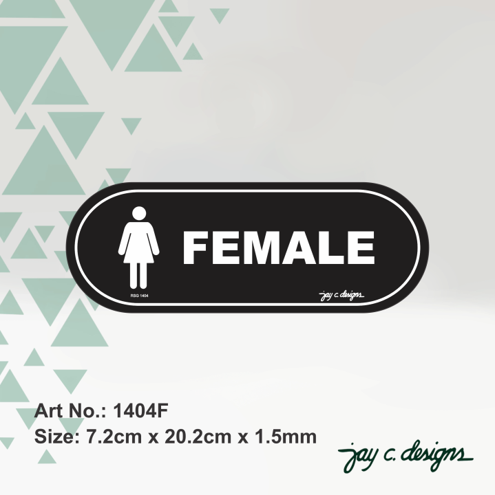 Acrylic Signage Female Sign Jay C. Designs 1404 | Lazada PH