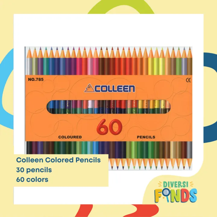 Colleen Colored pencil 60Colors , 2 tips different color, 30 colored ...