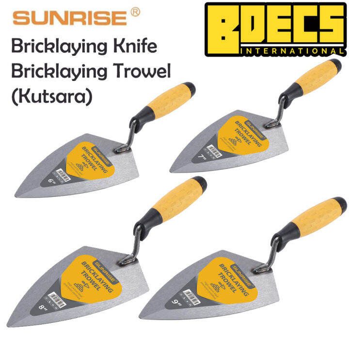 Sunrise Bricklaying Knife Bricklaying Trowel Pointed Kutsara Heavy Duty ...