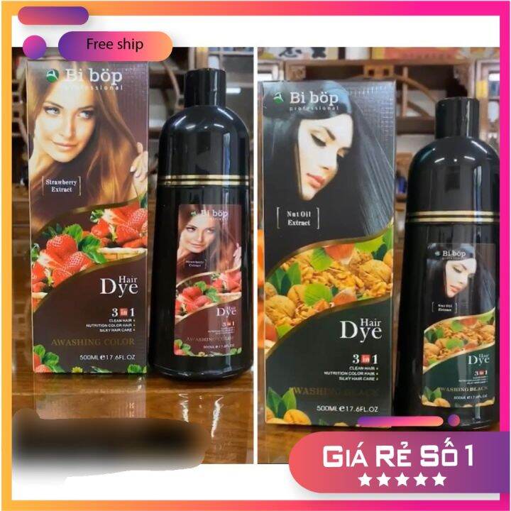 Dầu Gội Thảo Dược Phủ Bạc Bi Bop Nhật Bản 500ml Đen - Nâu , Tóc Chắc Khỏe , Mềm Mượt BIBOP ...