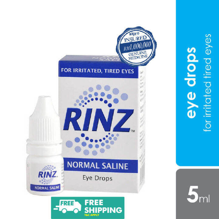 Rinz Normal Saline Eye Drops 5ml | Lazada