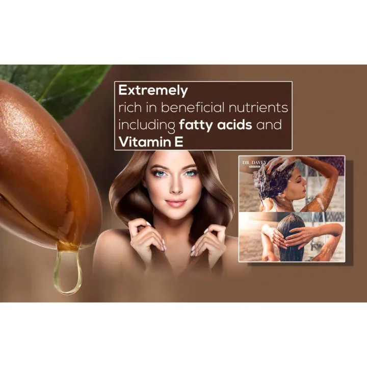 Dr. Davey Natural Glycerin Argan Oil Shampoo - Color Safe, Moisturizes ...