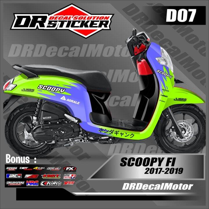 Decal Full Body Scoopy New Fi 2017-2019 Custom Decal Sticker Scoopy ...