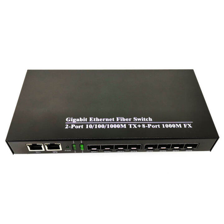 8SFP&2UTP Gigabit Ethernet switch Ethernet Fiber Optical Media Converter 8*SFP and 2*RJ45 Port ...