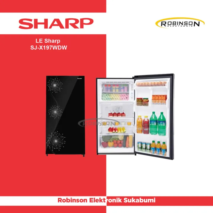 Kulkas 1 Pintu 187 Liter Sharp SJ-X197WDW | Lazada Indonesia
