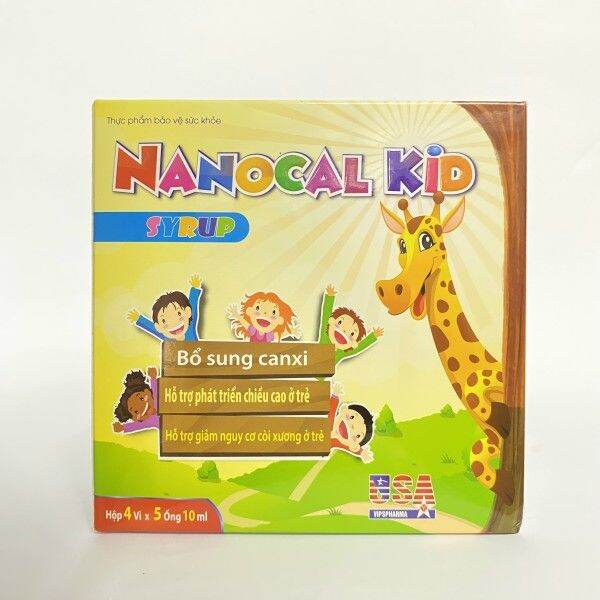 Nanocal Kid Syru bổ sung canxi giúp bé tăng chiều cao hỗ trợ phát triển chiều cao xương và răng ...