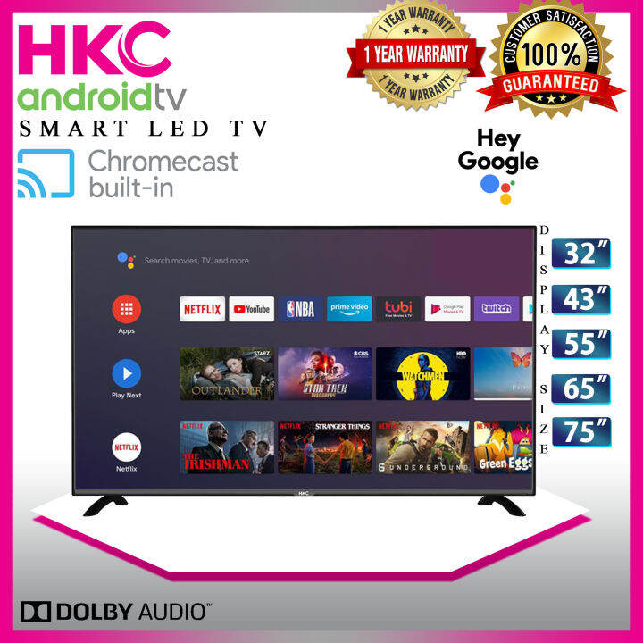 HKC Smart Android LED TV ( 32" 43" 55" 65" 75" Display Resolution ) | Lazada PH