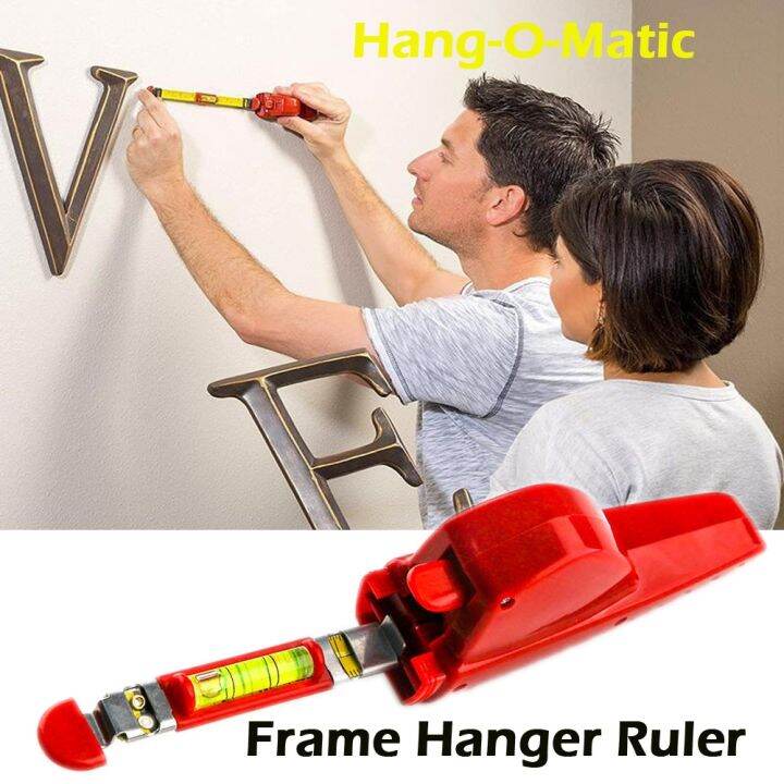 {hot} All-In-One Picture Hanging Tool Hang-O-Matic Frame Hanger Ruler ...