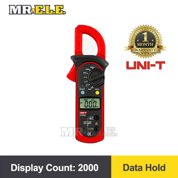 UNI-T Digital Clamp Multimeter (UT202A) 400-600A Digital Clamp Meter ...