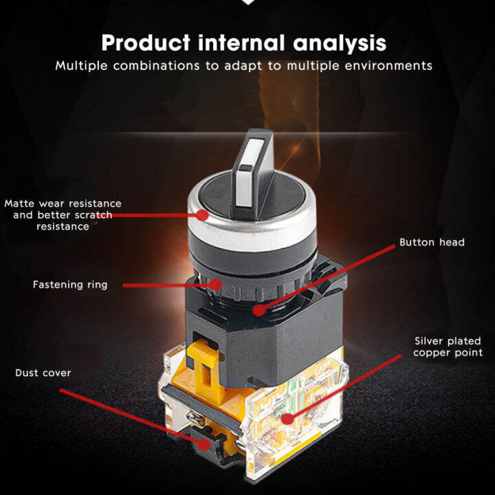 3 Position 2NO Maintained Select Selector Switch Rotary Switch LA38-20X3 | Lazada PH