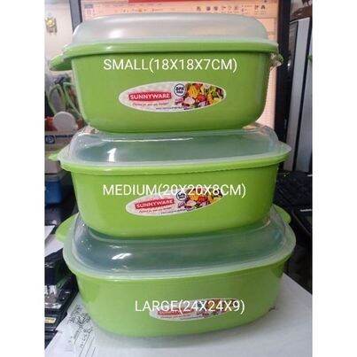 3pcs SUNNYWARE FOOD KEEPER/ FOOD CONTAINER(9613) | Lazada PH