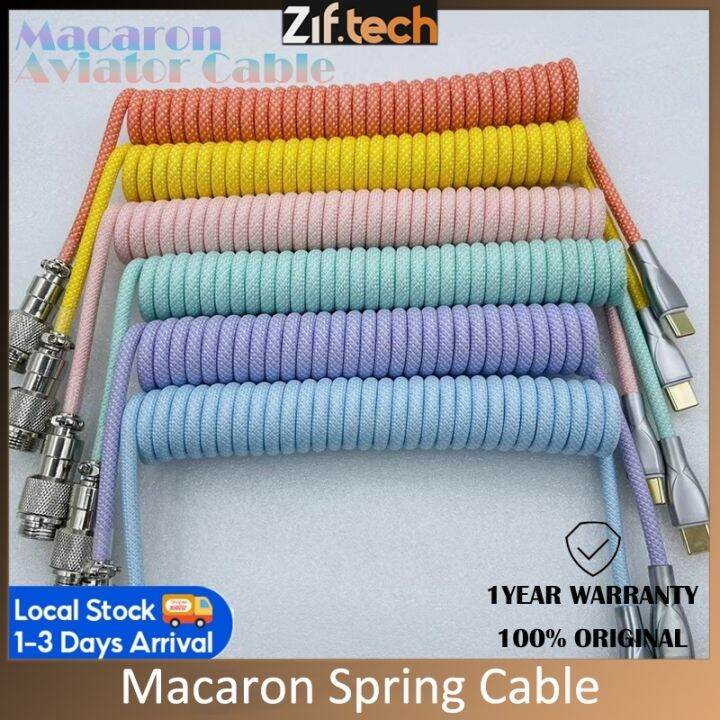 ZIFTech Coiling Macaron Mechanical Keyboard Connector Type-C USB ...