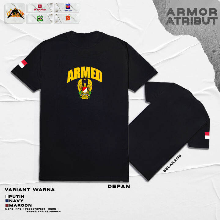 Kaos baju TNI AD ARMED - Armor Atribut | Lazada Indonesia