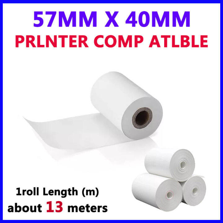 Thermal Paper 57mm x 40mm for POS Receipt Thermal Paper Roll 57MM x ...