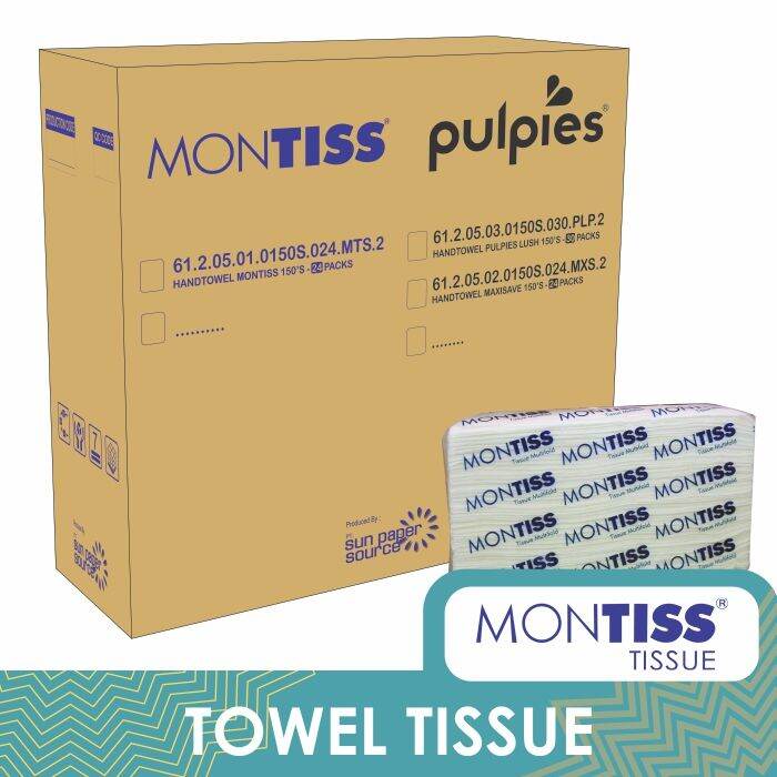 Montiss Handtowel Tissue 150 Sheets 1 Karton (24 Pack) | Lazada Indonesia