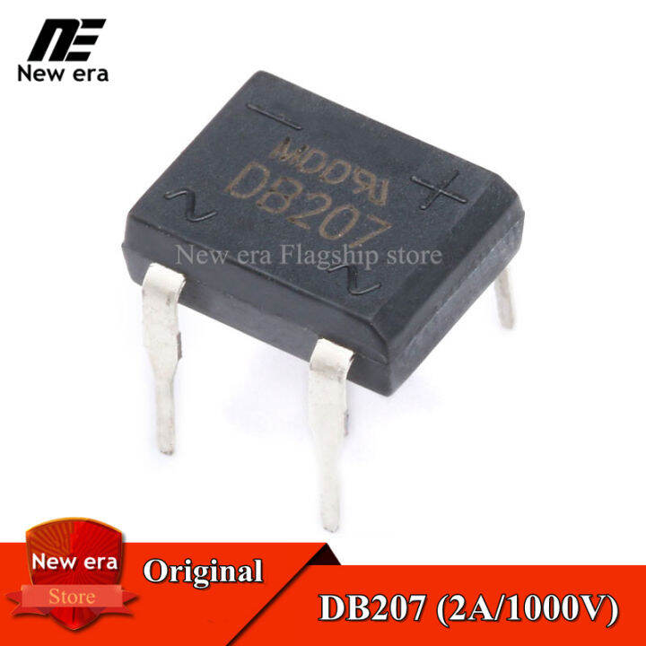50Pcs Original DB207 DIP 2A/1000V วงจรเรียงกระแส/สะพานไฟกระแสตรงซิลิคอน ...