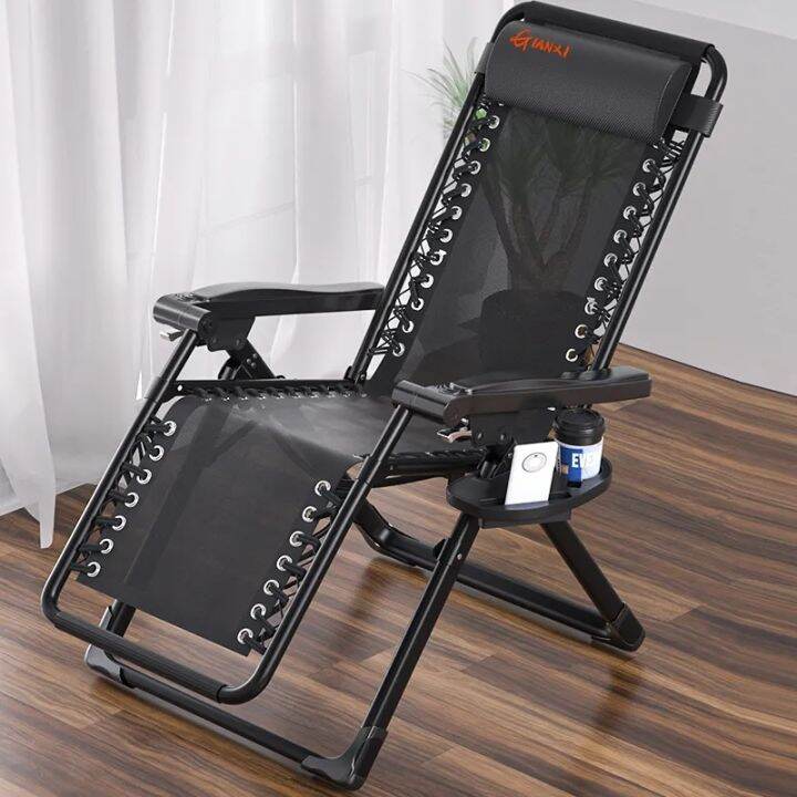 Leisure Portable Reclining Chair Office Lunch Break Sleeping Bed Single ...