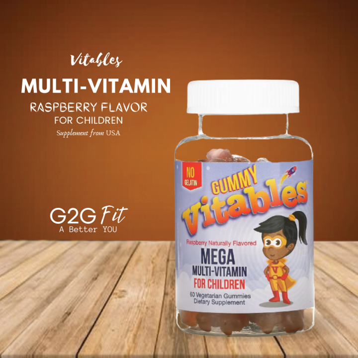 Gummy Multivitamin For Children, ON HAND . USA. Vitables, Gelatin Free, Raspberry Flavor, 60 ...