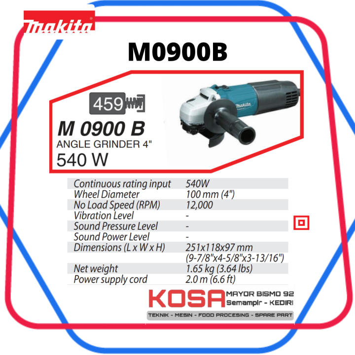 MAKITA M0900B Grinda Listrik 4 inch MAKITA M0900B | Lazada Indonesia