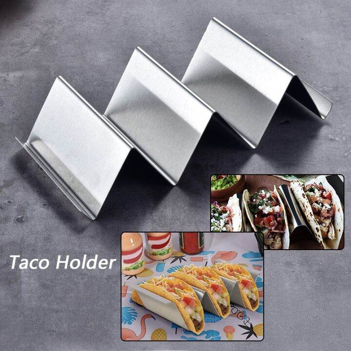 Stainless Steel Taco Mold Holder Wave Shape Tortilla Stand Rack Fried ...