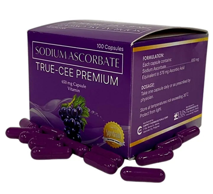 Sodium Ascorbate True - Cee Premium Vitamins 650mg 100 Capsules | Lazada PH