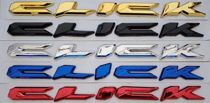 HONDA CLICK EMBOSSED EMBLEM 3D STICKER LOGO Z-0120 CHROME DESIGN FOR ...