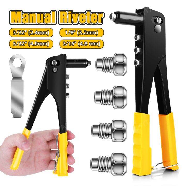 CLC 9.5 Single Rivet Gun Riveting Gun Heavy Duty Rivet Hand Riveter ...