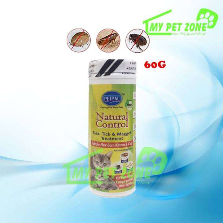Petpal Natural Control Flea, Tick & Maggot Treatment Powder 60G | Lazada