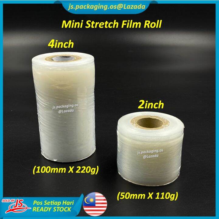 MINI STRETCH FILM 2inch (50mm x 110g) / 4inch (100mm x 220g) Mini Stretch Film Roll / Stretch ...