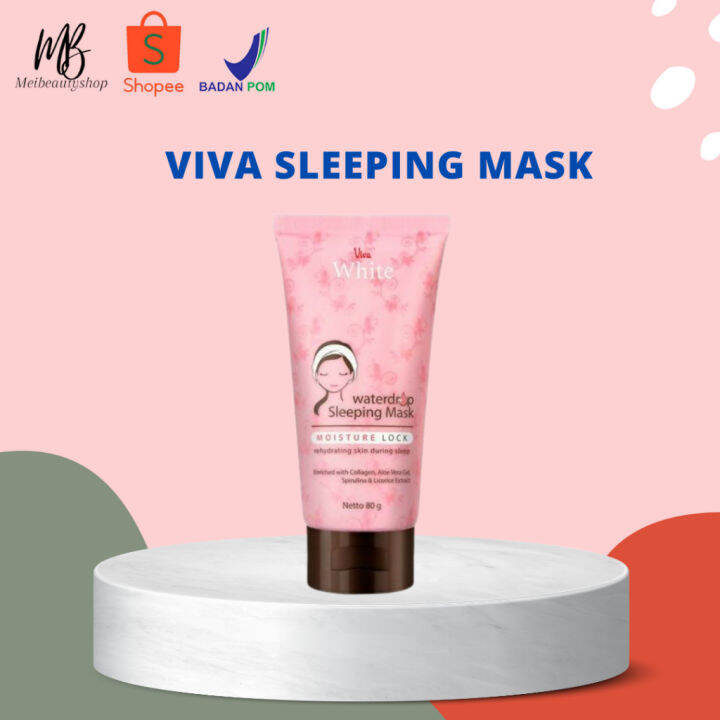 Viva White Waterdrop Sleeping Mask with Collagen, Aloe Vera Gel ...