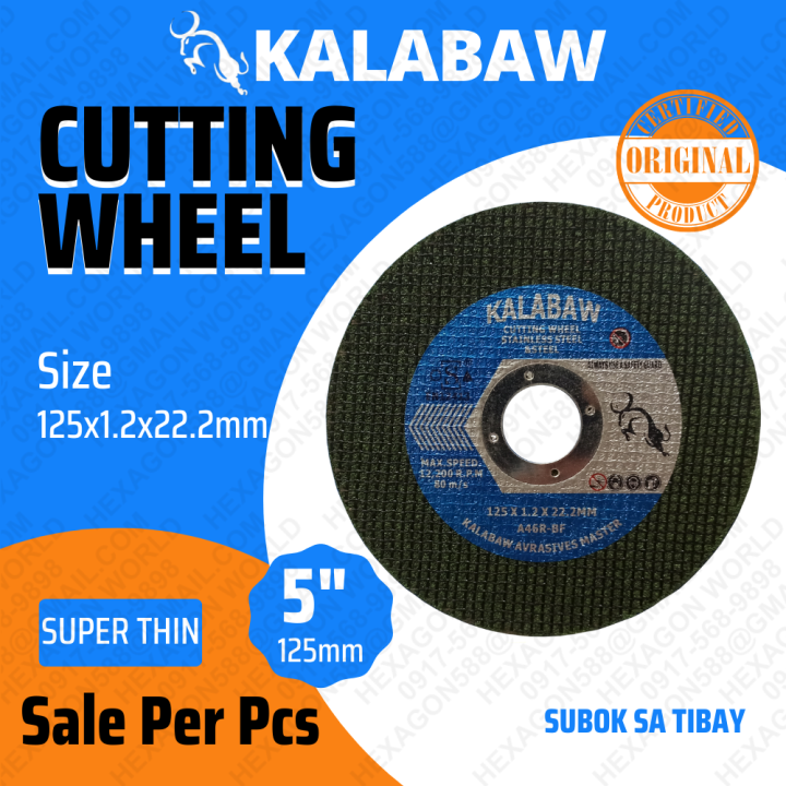 1pcs Kalabaw Cutting Disc Super Thin 5" / 125 x 1.2 x 22.2mm Heavy Duty ...