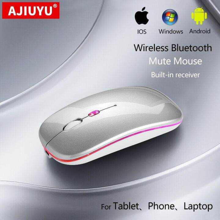 Portable Wireless Bluetooth Mouse Rechargeable Silent Mouse for Xiaomi ...