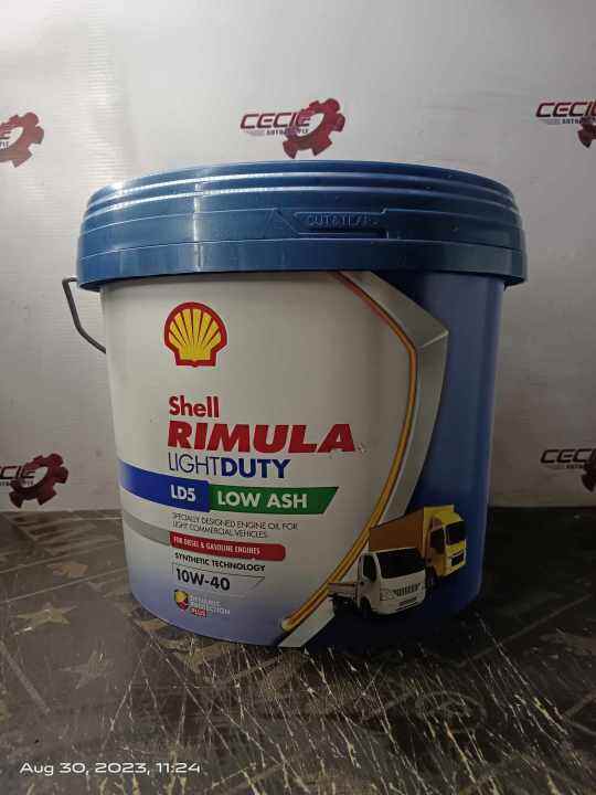 Shell Rimula Light Duty LD5 Low Ash Synthetic Technology SAE 10W-40 for ...