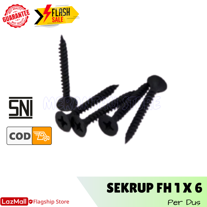 Sekrup Tembok FH Flat Head Variasi Min Plus Per Dus Gypsum Kayu Skrup | Lazada Indonesia