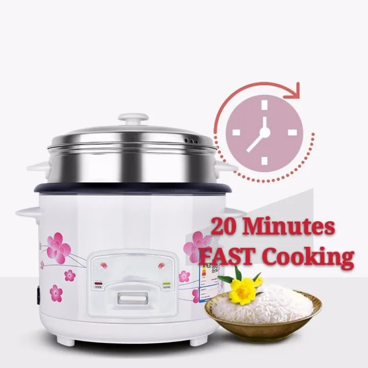 1.5 Liters Fast Cooker Conventional Rice Cooker with FREE STEAMER ...