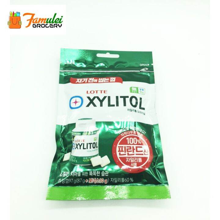 Lotte Xylitol Sugar Free Chewing Gum Lime Mint Flavored 97g | Lazada PH