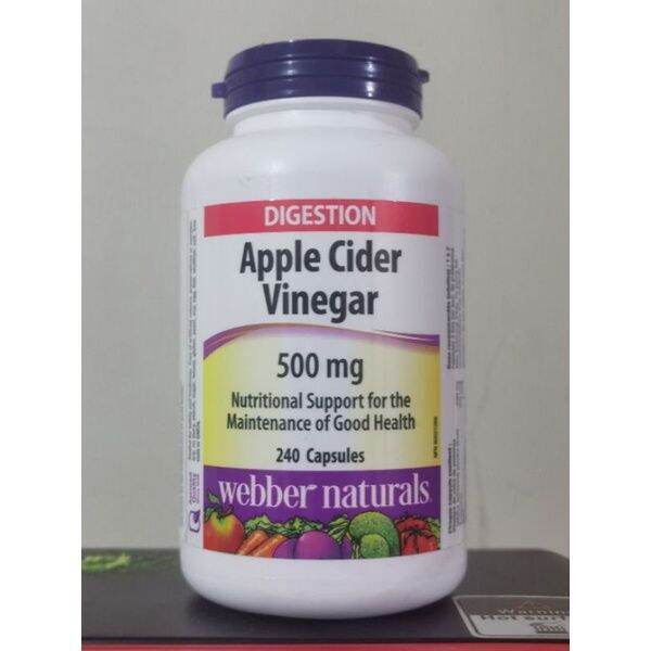 Webber Natural Apple Cider vinegar 240 capsule 500mg Digestive health ...