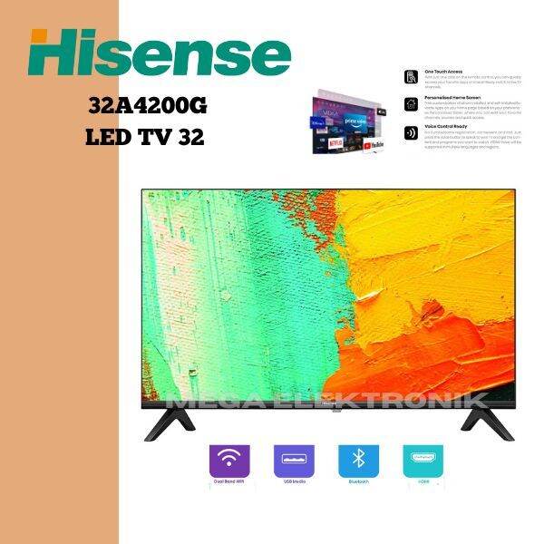 Hisense 32A4200G LED TV 32 inch Android11 Bezelless Design Voice ...