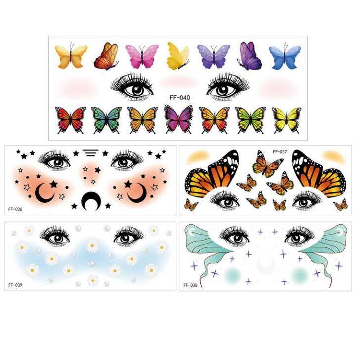 Cosplay Face Stickers Fun Waterproof Costume Stickers for Makeup Party ...