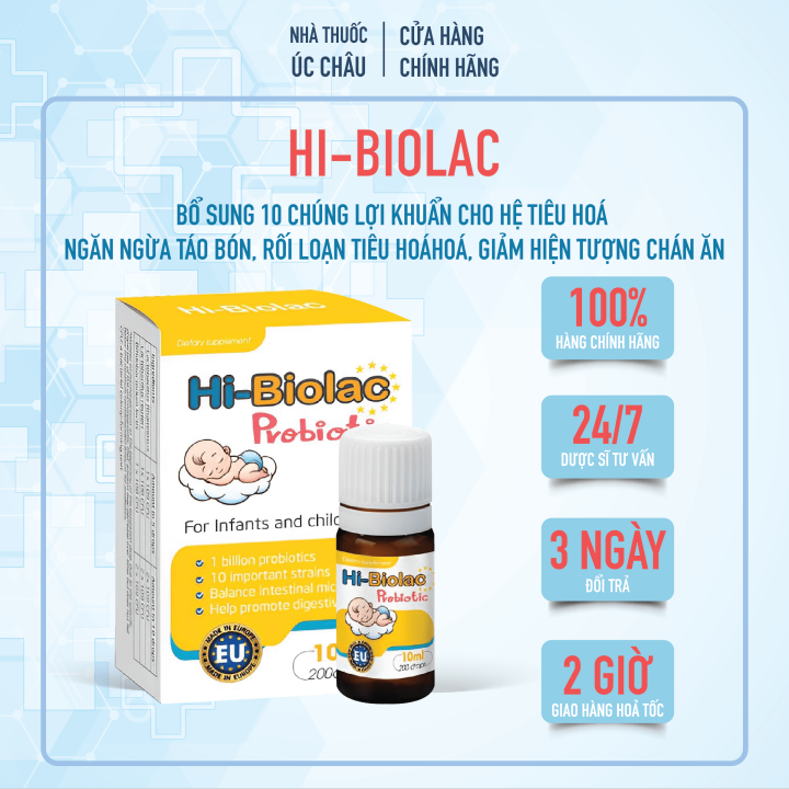 Hi – Biolac Probiotic - Men 10 chủng hỗ trợ sức khoẻ đường tiêu hoá (từ ...